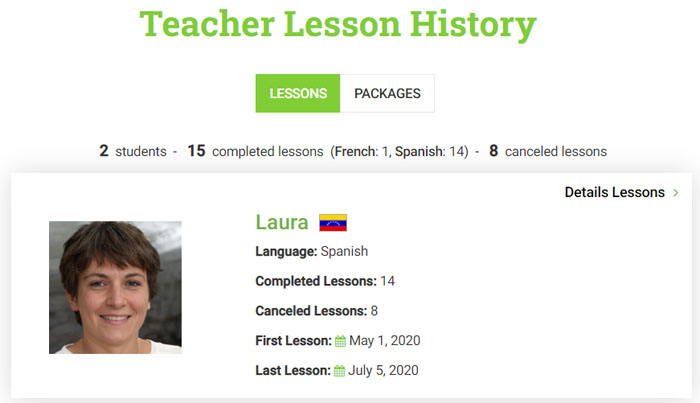 PolyTripper - FAQ - Teacher Lesson History